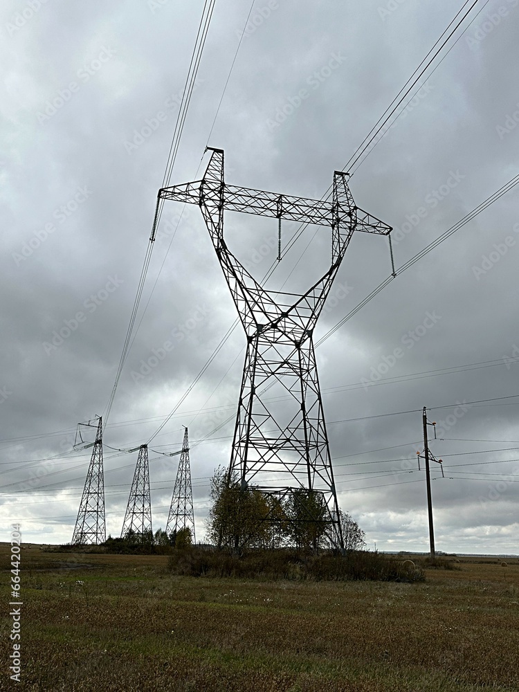 high voltage power lines, high power overhead power lines, high voltage ...