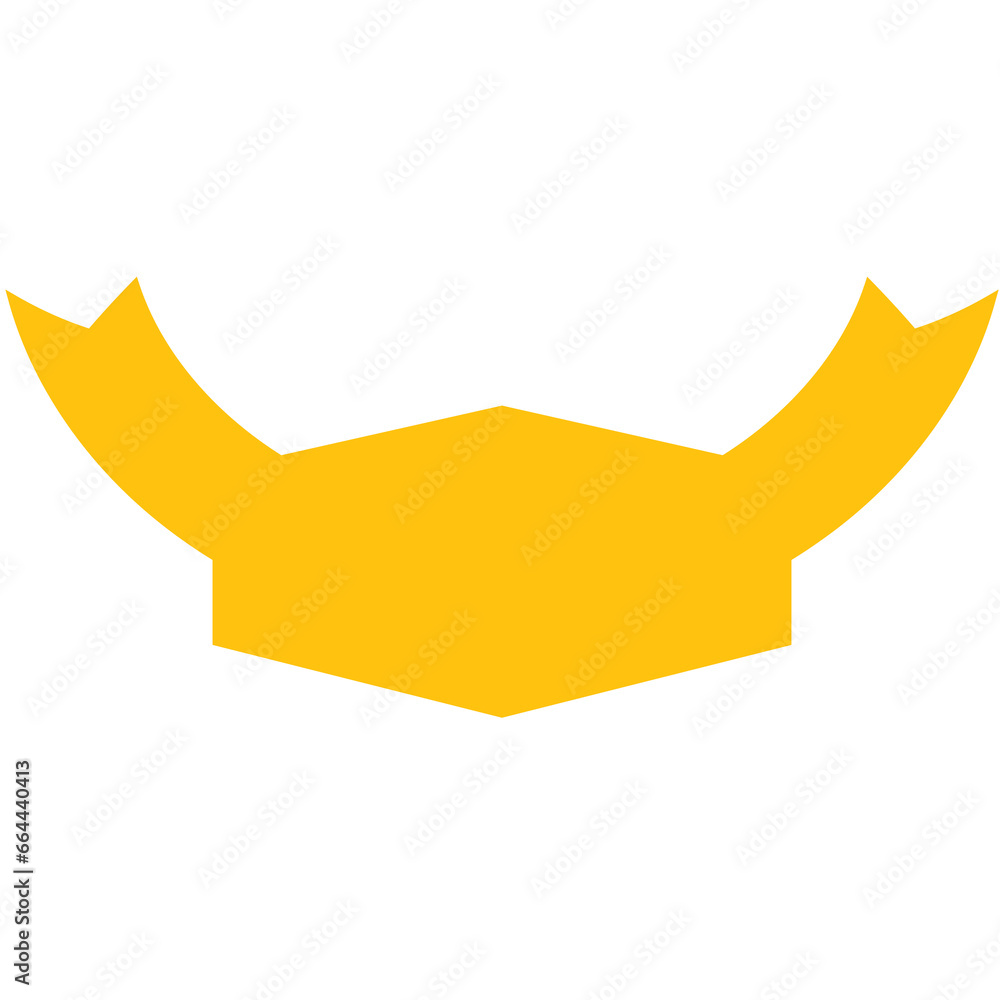 Digital png illustration of yellow ribbon banner on transparent ...