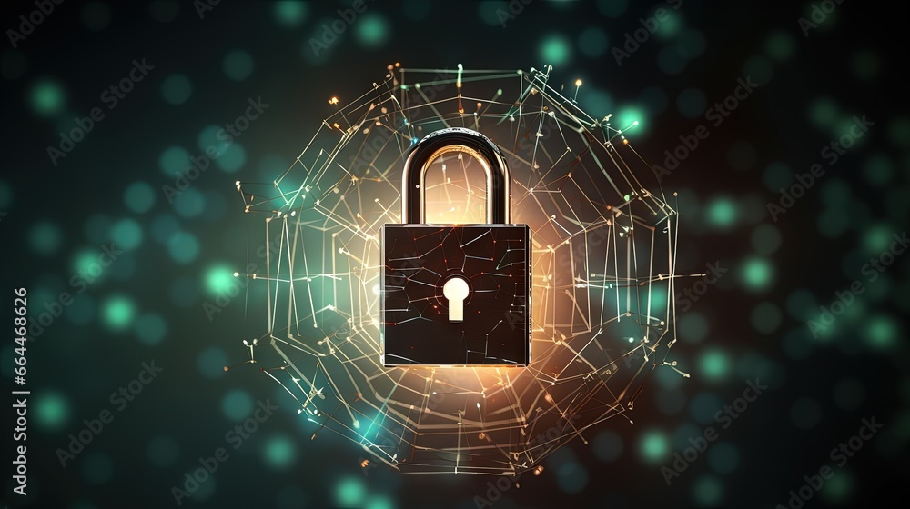 cybersecurity and big data protection technology concept background ...