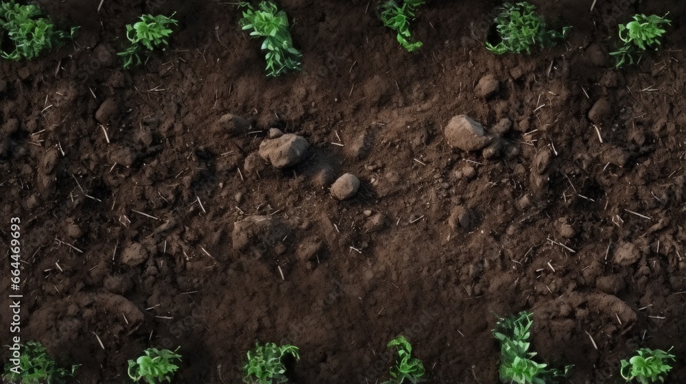 nature ground background, texture of fertile land. soil surface top ...