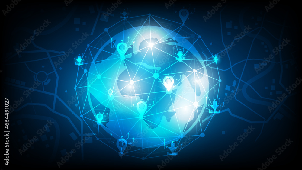 Modern hi-tech, science, futuristic technology concept. Abstract ...