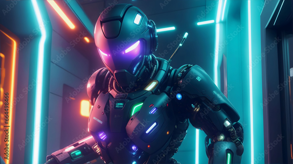 Artificial intelligence robots attack futuristic corporate security ...