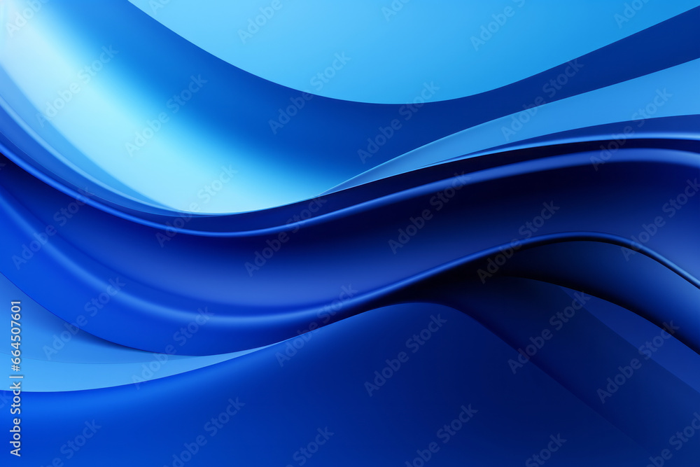 Abstract blue line wave curve shape wallpaper background. Modern ...