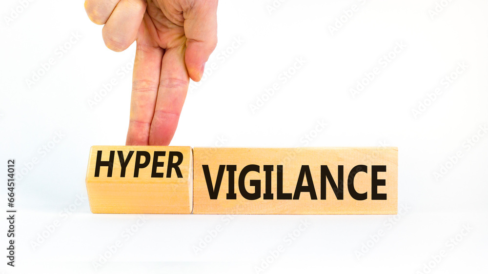 Vigilance or hypervigilance symbol. Concept words Vigilance ...