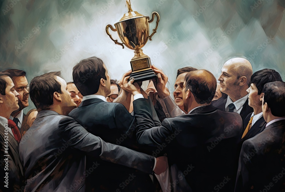 representing their remarkable achievement and business success Stock ...