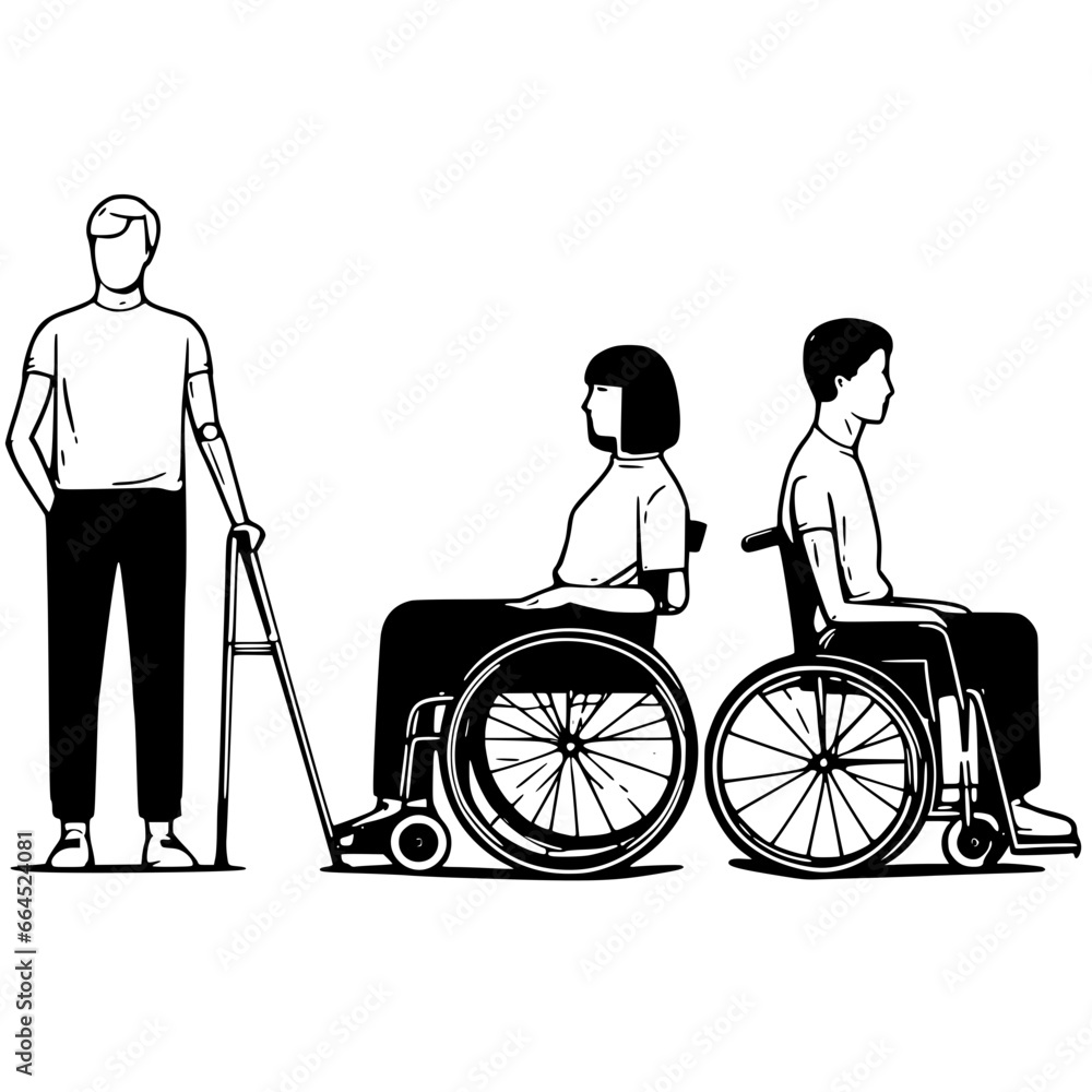 Celebrating Differences: Minimalist Vector Silhouettes of People with ...