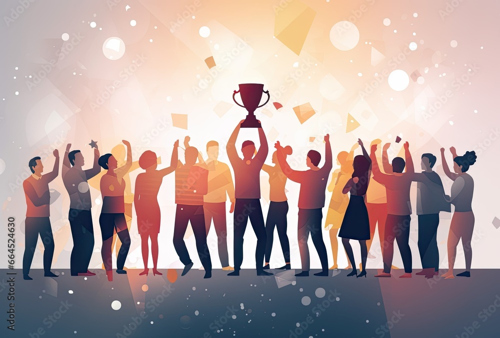 representing their remarkable achievement and business success Stock ...