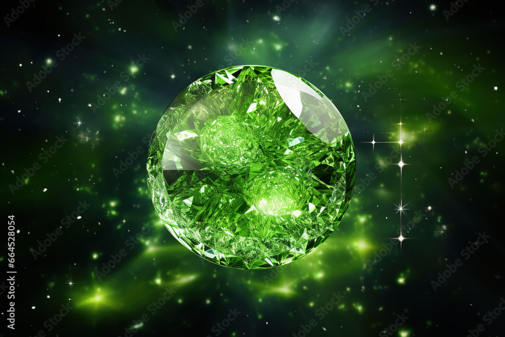 Peridot stone Sparkling clear in night sky backdrop Stock Illustration ...