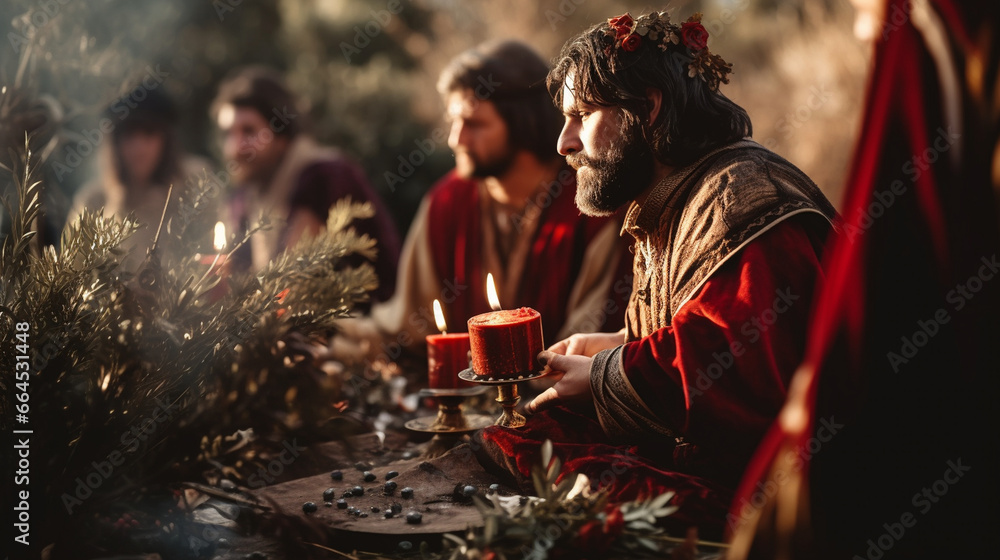 Reenactment of Mithraic Rituals in Honor of the Solstice, The Roman ...