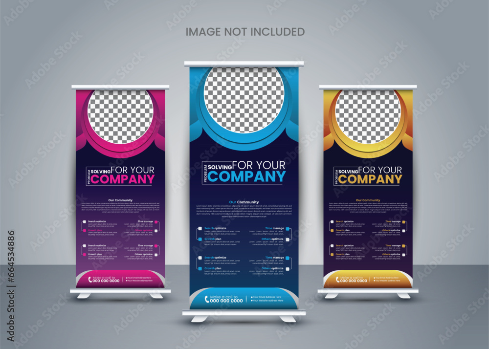 Business Roll up Banner design, a Set of Advertising vertical Template ...