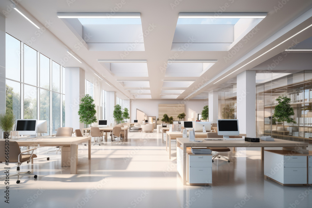 Modern luxury office interior for working background, Open space office ...