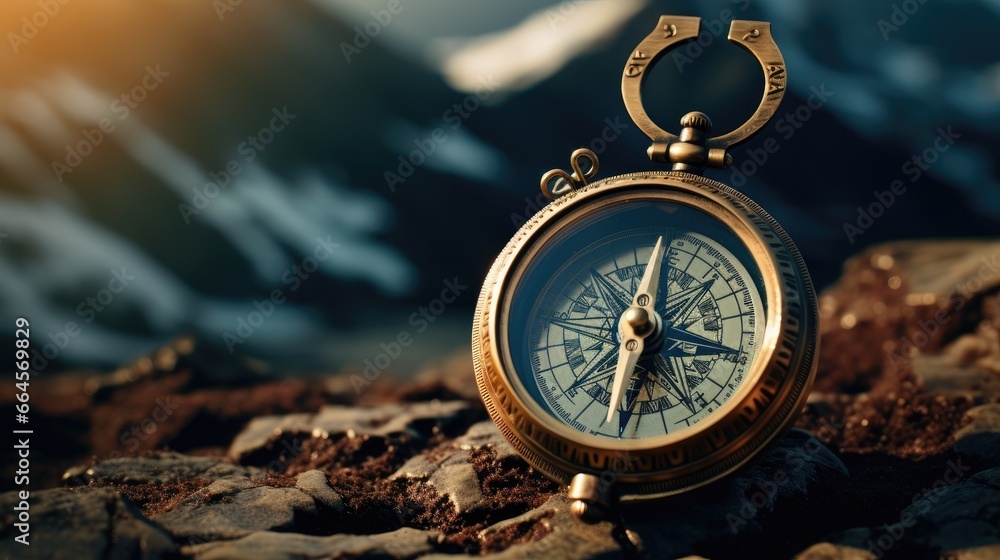 Chart Your Path - Elevate your projects with an image of a compass as a ...