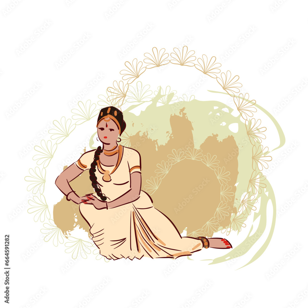 Andhra Pradesh state India Kuchipudi ethnic indian woman girl dance ...