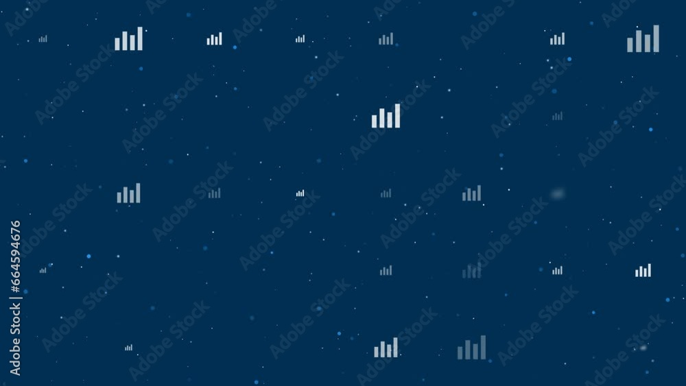 Template animation of evenly spaced chart line symbols of different ...