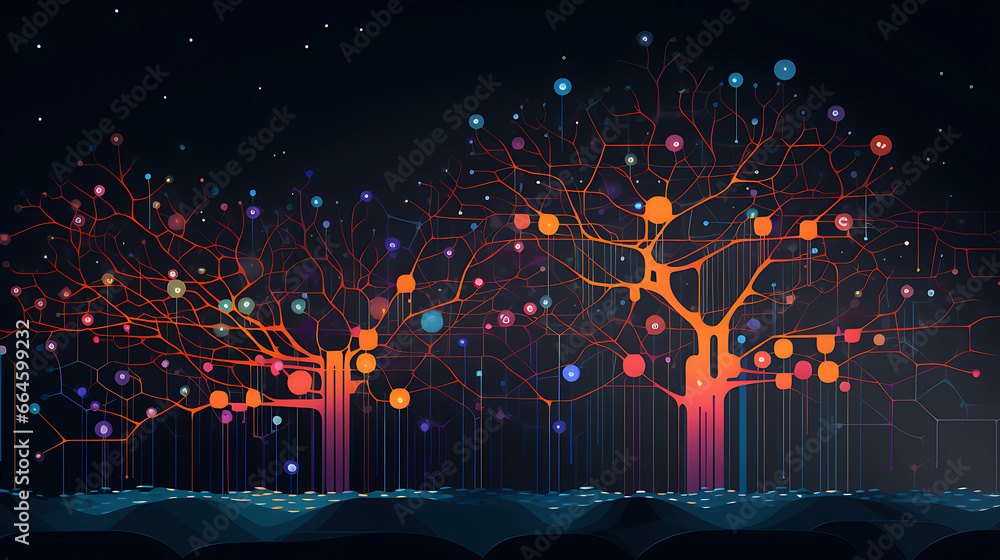 a deep neural network with interconnected nodes and layers, symbolizing the complexity and power ...