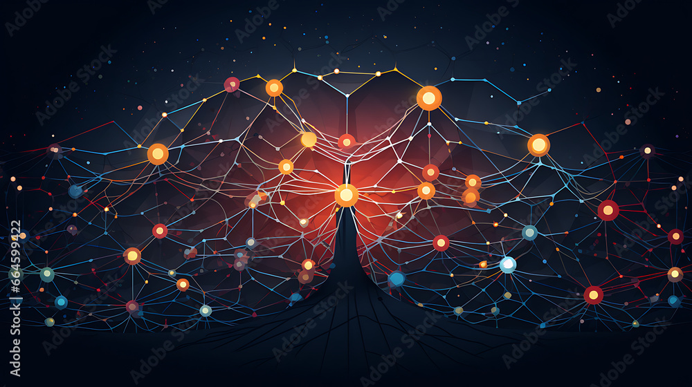 a deep neural network with interconnected nodes and layers, symbolizing the complexity and power ...