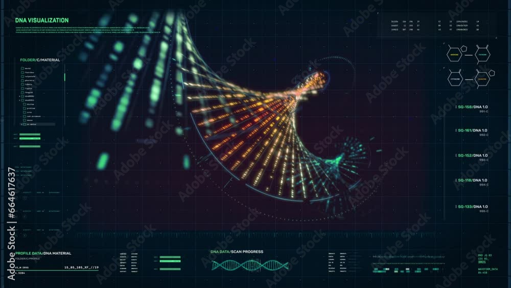 Modern research technology analysing the evolution of the human DNA ...