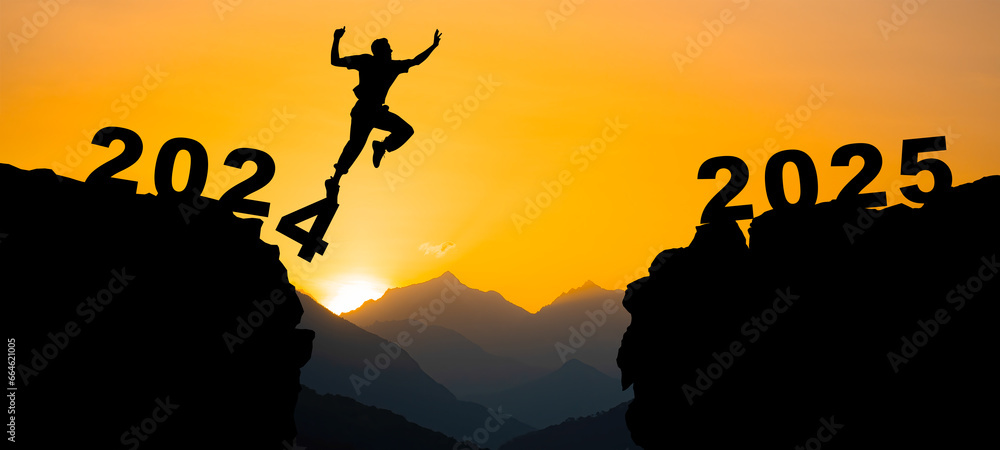 Happy new Year, New Year's Eve, turn of the year concept greeting card ...