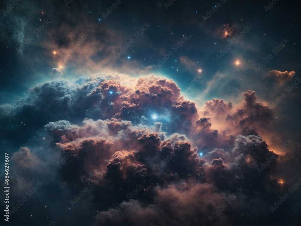 Galaxy nebula space clouds, , its swirling colors and patterns evoking ...