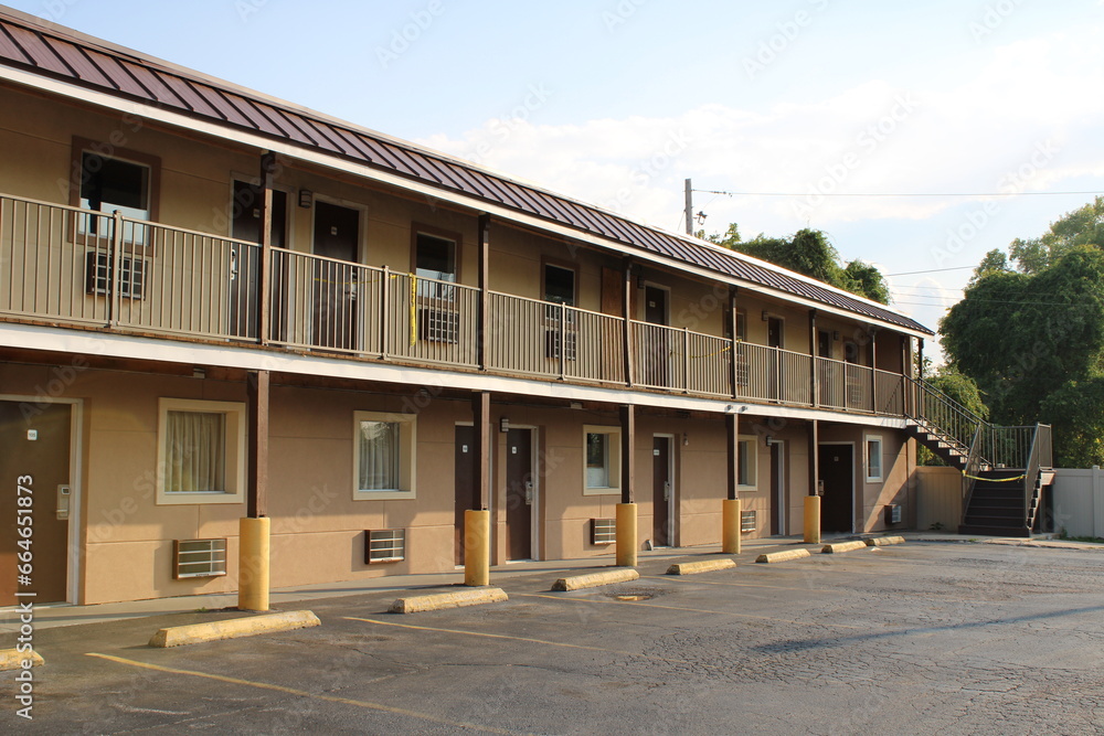Springfield, Illinois, USA; 24 September 2023: Typical motel in america ...