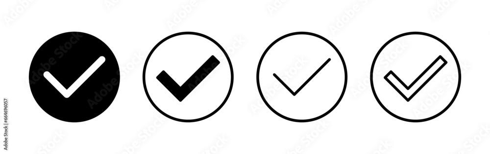 Vetor de check icon vector. check mark icon. check list button icon. do ...