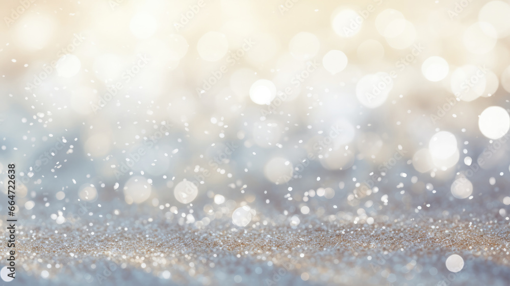 Abstract glittery gold and silver sparkling celebratory background with ...