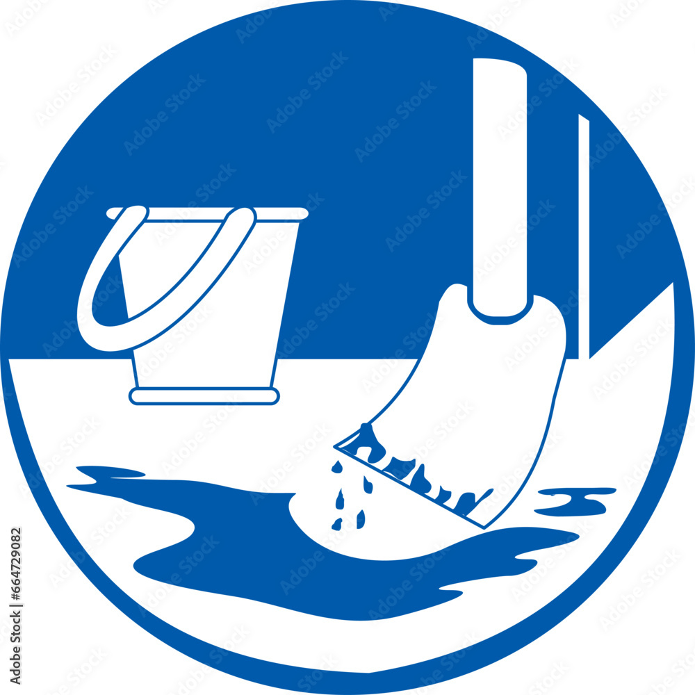 informativo, señal, simbolo, limpieza de derrames, suelo humedo ...