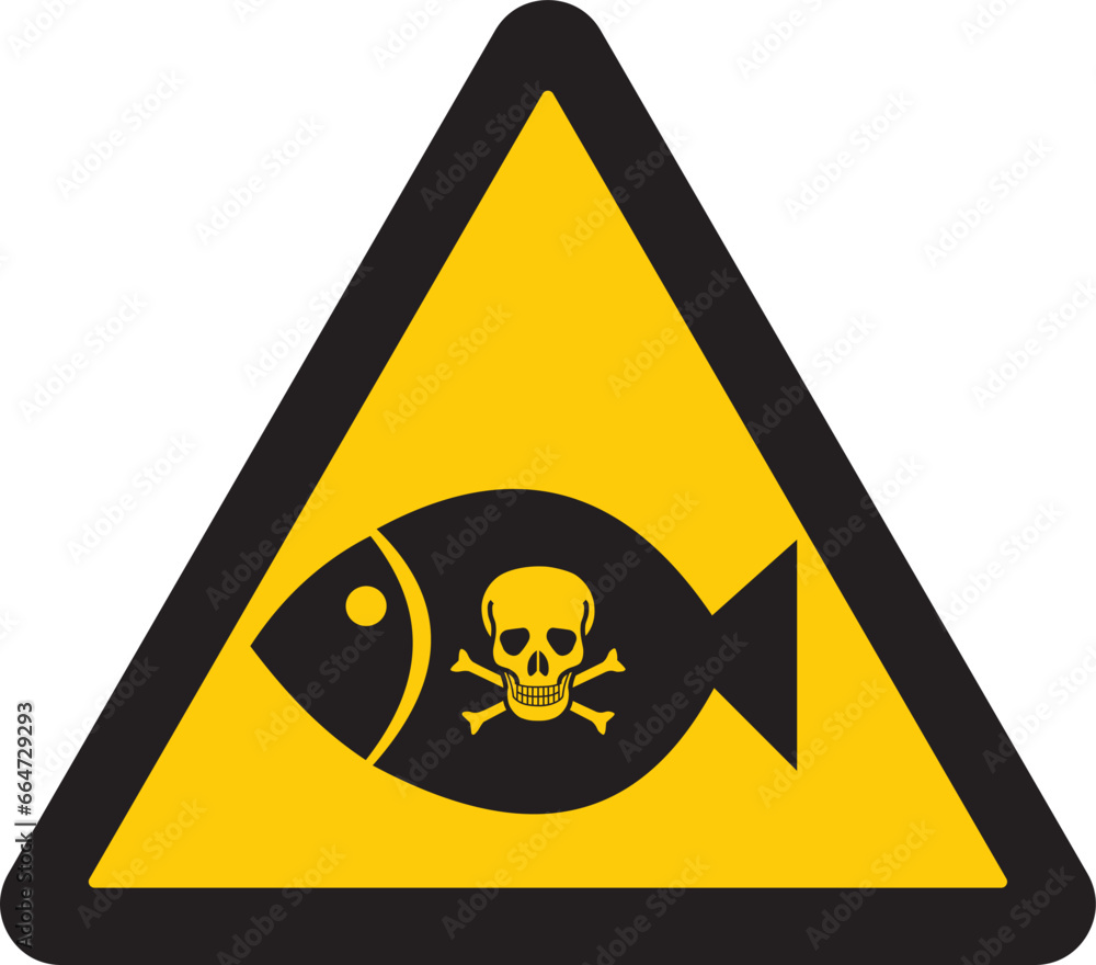 peces venenosos, materiales o quimicos toxicos, veneno, precaución ...