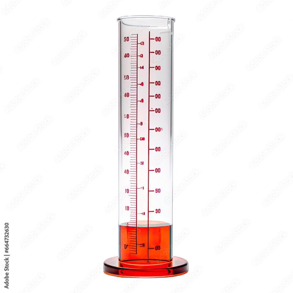 Graduated cylinder on white background png transparent Stock ...