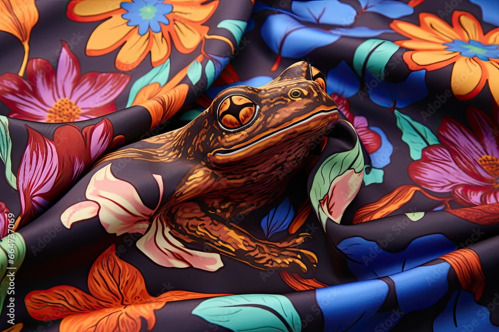 Colorful Frog Seamless Textile: Vibrant Patterns for a Nature-inspired ...