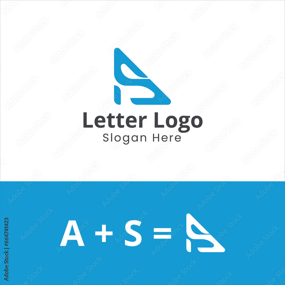 As Letter Logo. Alphabet letter icon. Letter as logo icon design ...