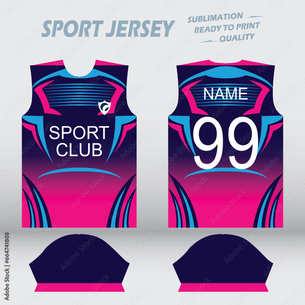 Sport Jersey Design. Sublimation T Shirt Vector Illustrator. EPS 10. T ...