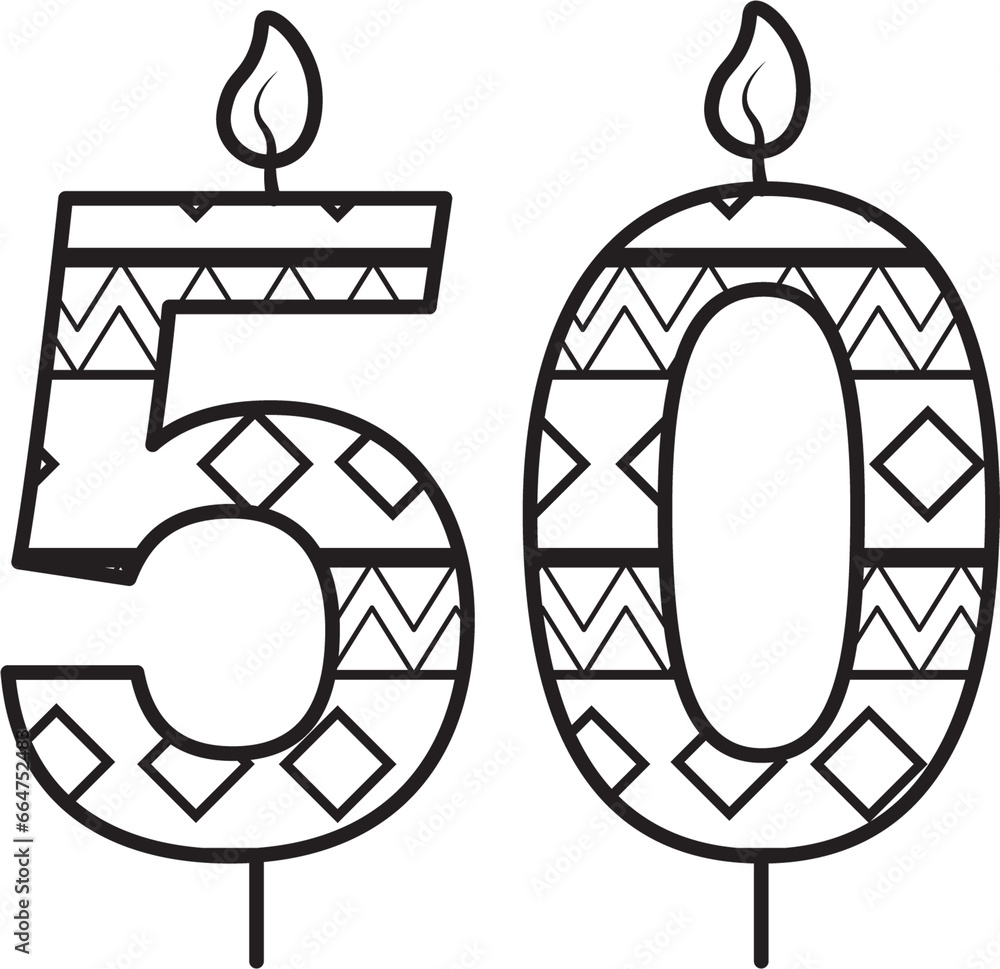 Digital png illustration of black 50 number with flames on transparent ...