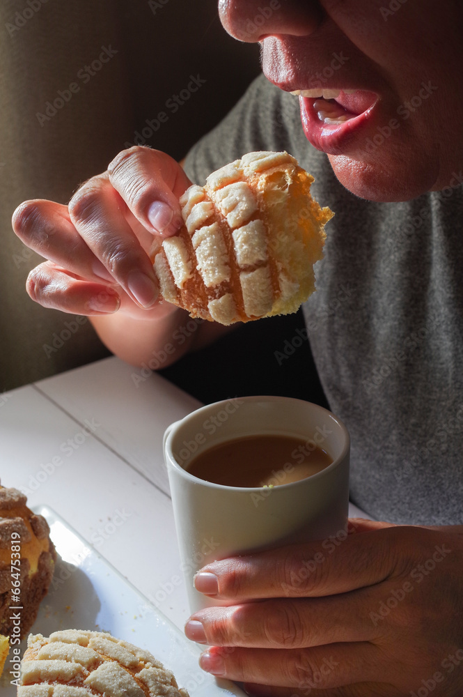 Hands of Mexican Hispanic woman. Concept of taking food with hands or ...