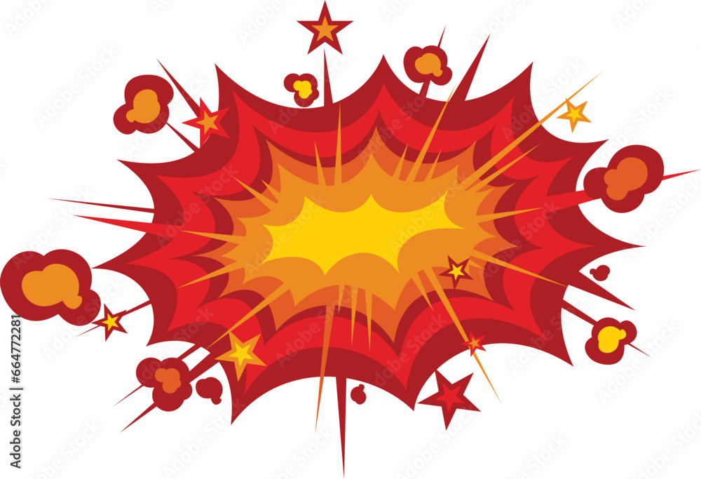 Cartoon Explosion, Cartoon dynamite or bomb explosion, fire set. Boom ...
