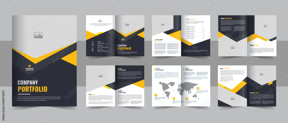 Company profile template, annual report, company portfolio brochure ...