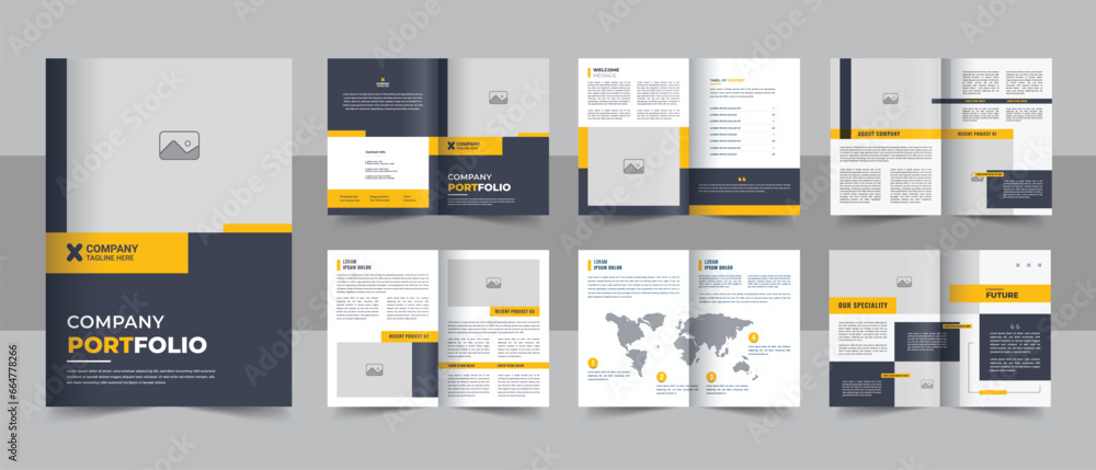 Corporate business presentation guide brochure template, Annual report ...