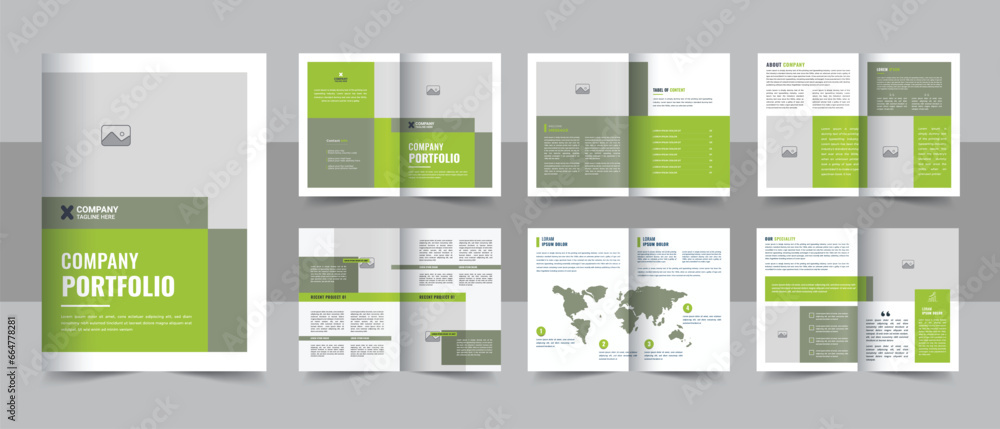Corporate business presentation guide brochure template with cover ...