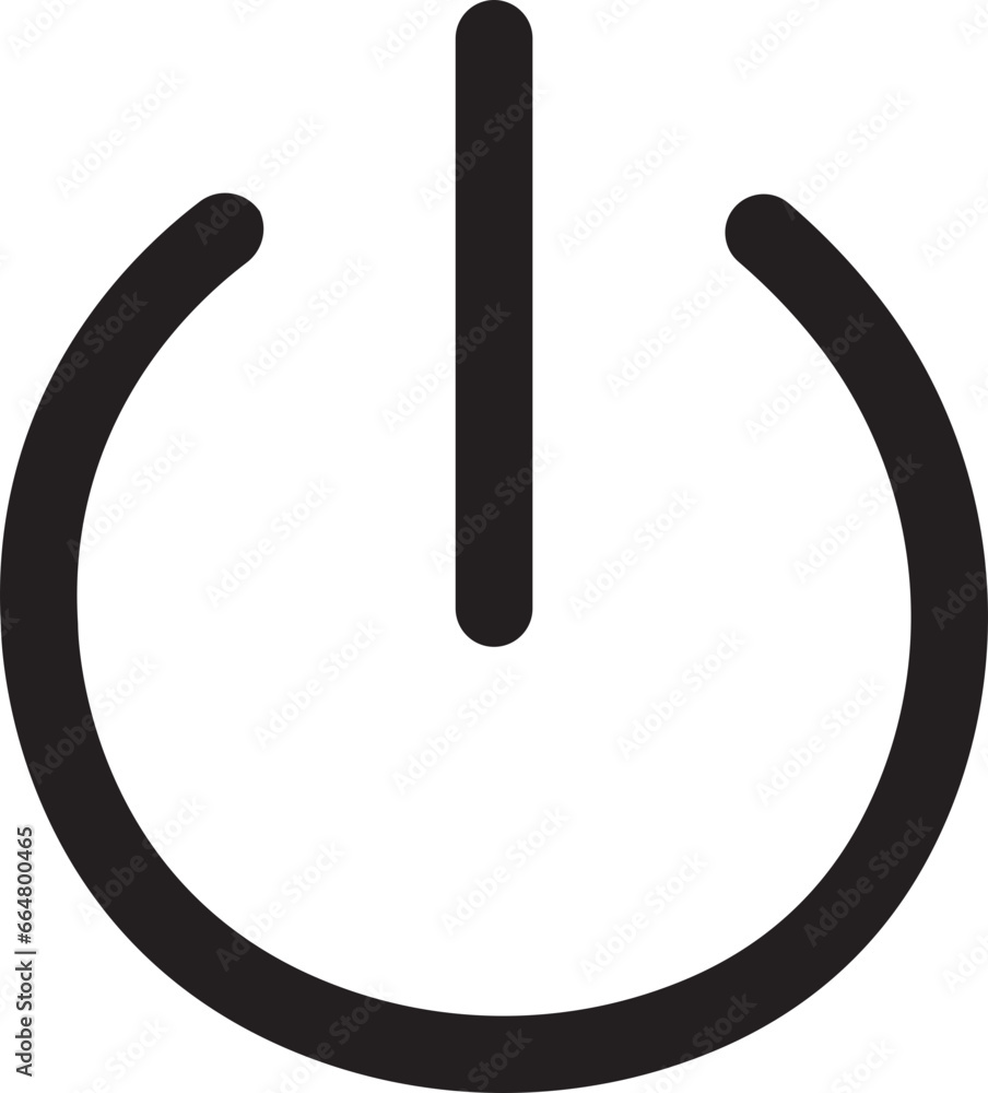 Power button icon. Turn on and off switch vector sign. computer start ...