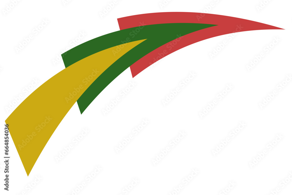 Arch of three curved triangles intertwined, geometric, shapes, curved ...