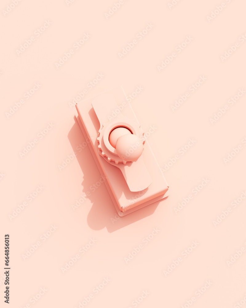 Rose pink button switch square technology design element pink peach ...