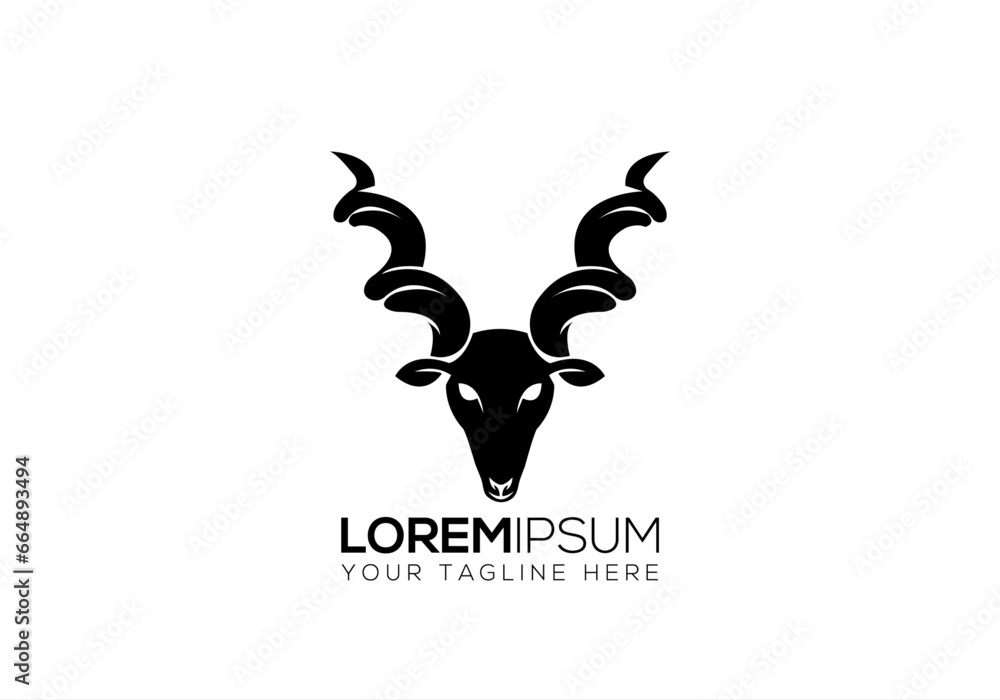markhor logo, markhor, angry goat, wild goat, wildlife, horns, bighorns ...