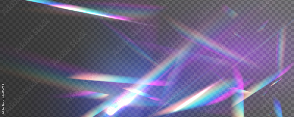 Light flashes with a rainbow effect, superimposed on photos and videos ...
