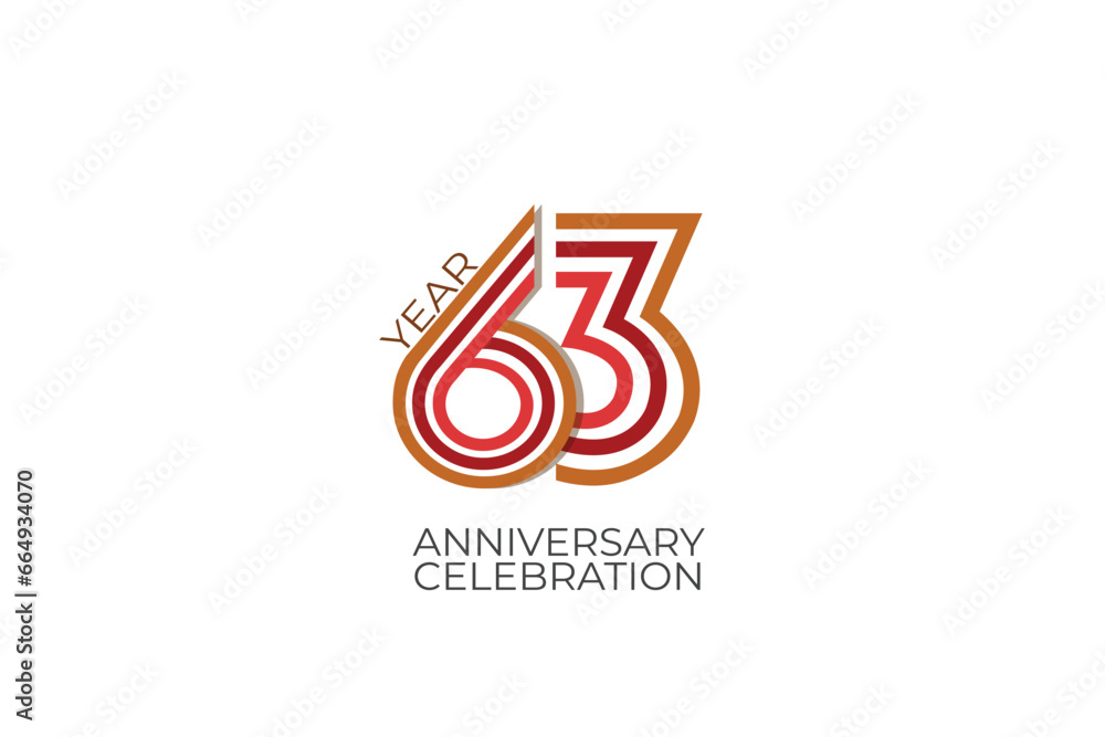 63rd, 63 years, 63 year anniversary, alphabet, banner, brand, brown ...