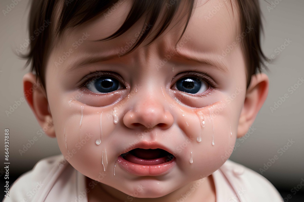 Tears of Innocence: Emotional Child Portrait, Little Boy Crying, Sad ...