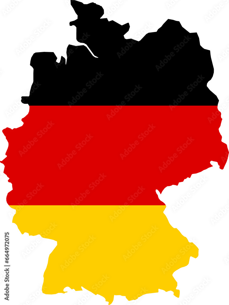 A contour map of Germany. Graphic illustration on a white background ...