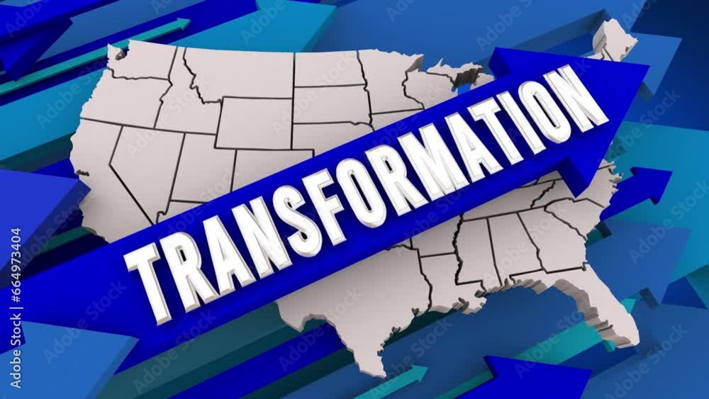Transformation USA United States America Map Demographic Change ...