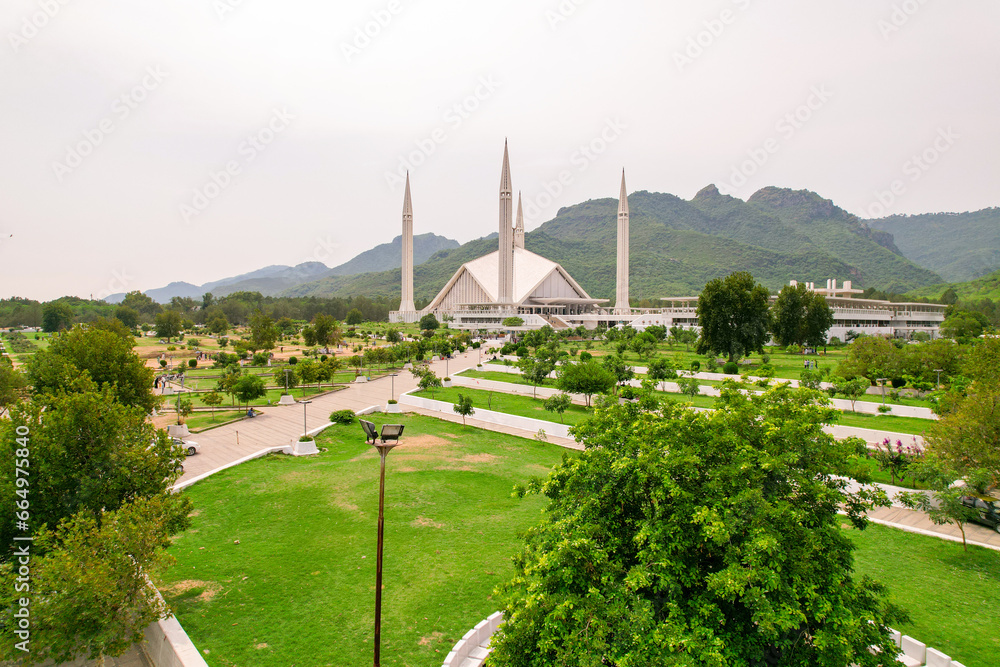 Aerial shot of Islamabad, the capital city of Pakistan showing the ...