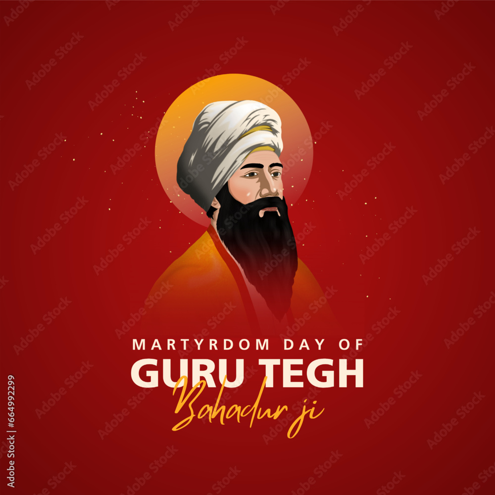 Creative illustration of Martyrdom Day of Guru Tegh Bahadur Sahib Stock Vector | Adobe Stock