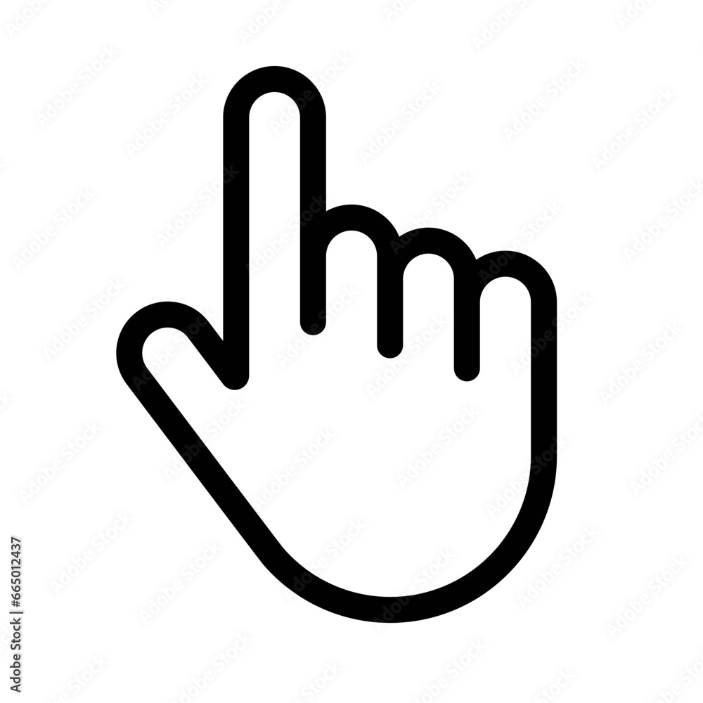 Mauszeiger Hand Vektor Symbol Stock Vector | Adobe Stock